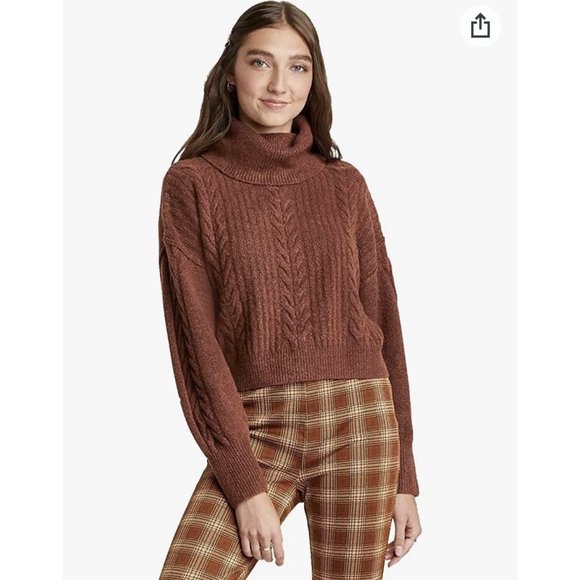 wild fable | Sweaters | Womens Cropped Turtleneck Pullover Sweater Wild ...